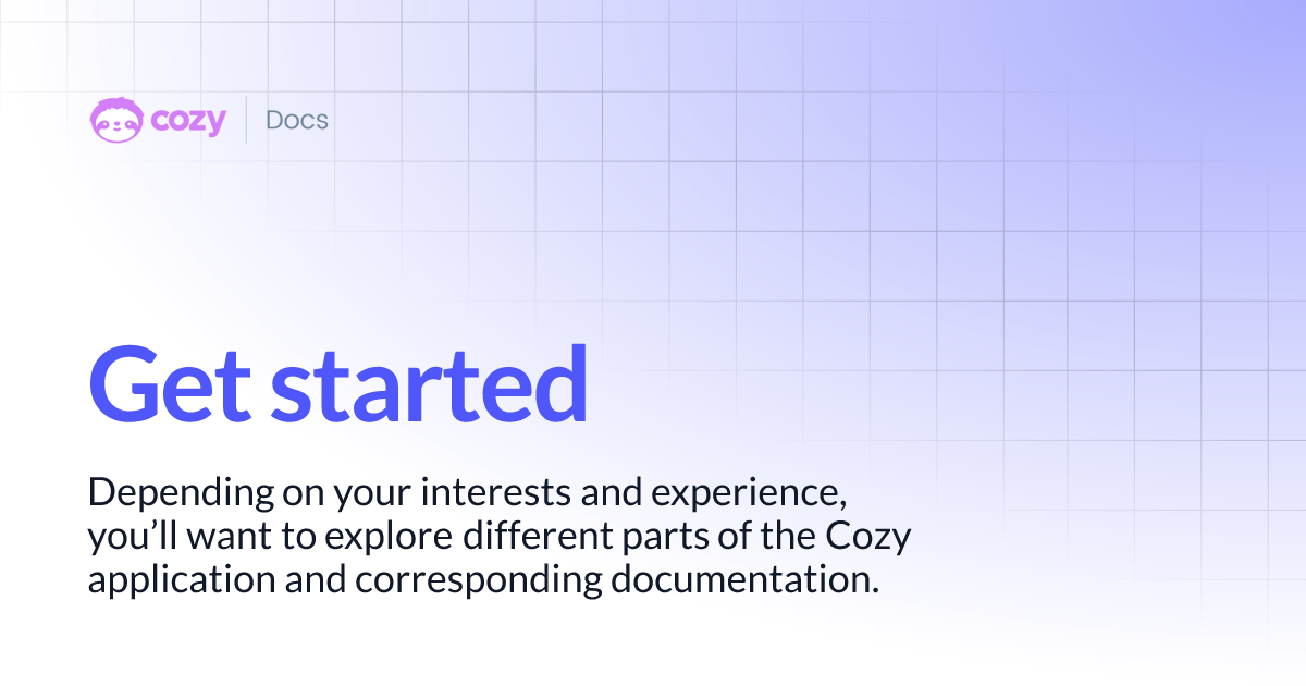 Get started | Cozy Documentation